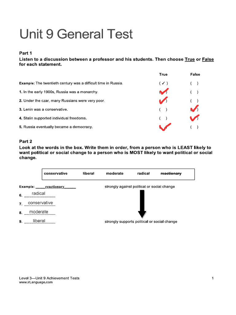 Unit 9 - Review Test | PDF