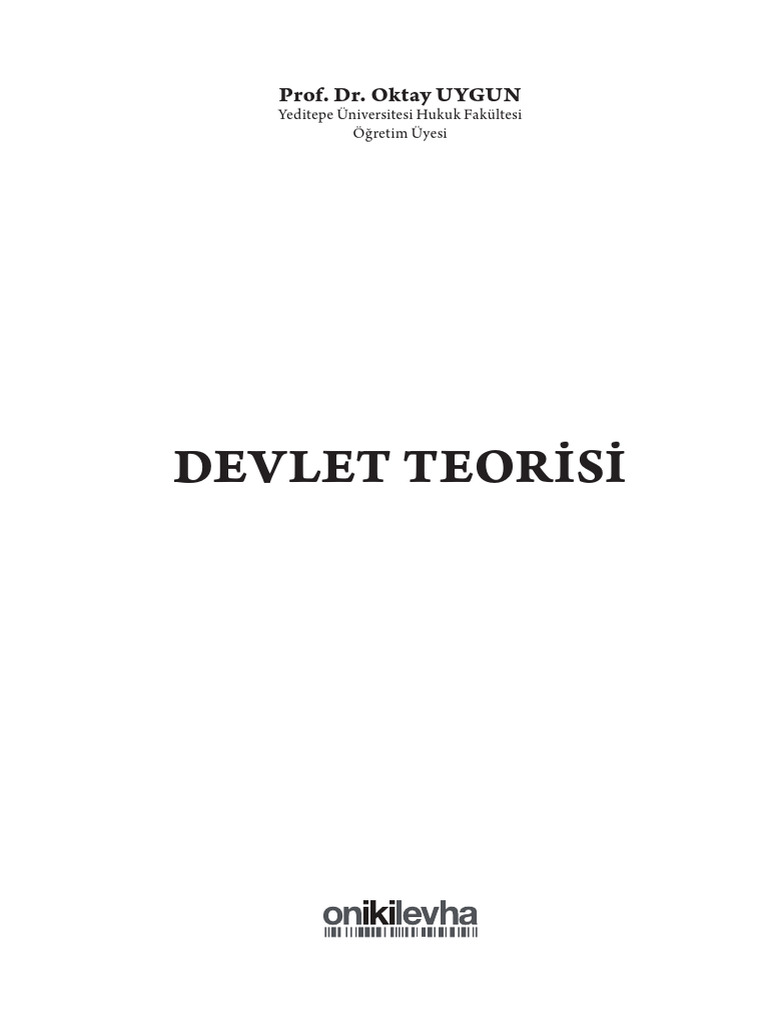 Devlet Teorisi: Prof. Dr. Oktay UYGUN | PDF