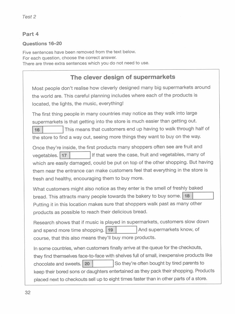 B1 Preliminary 2 - 2020 - Practice Tests+answer Key-32-45 | PDF