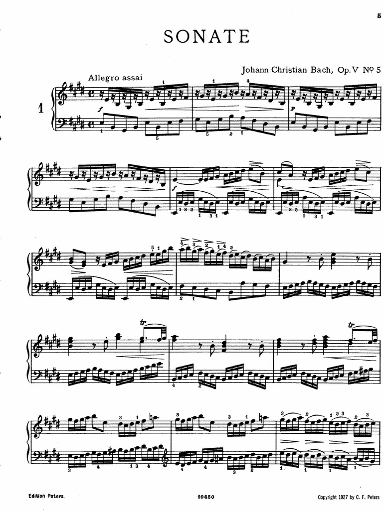 Bach JC Op5-5 Sonata | PDF