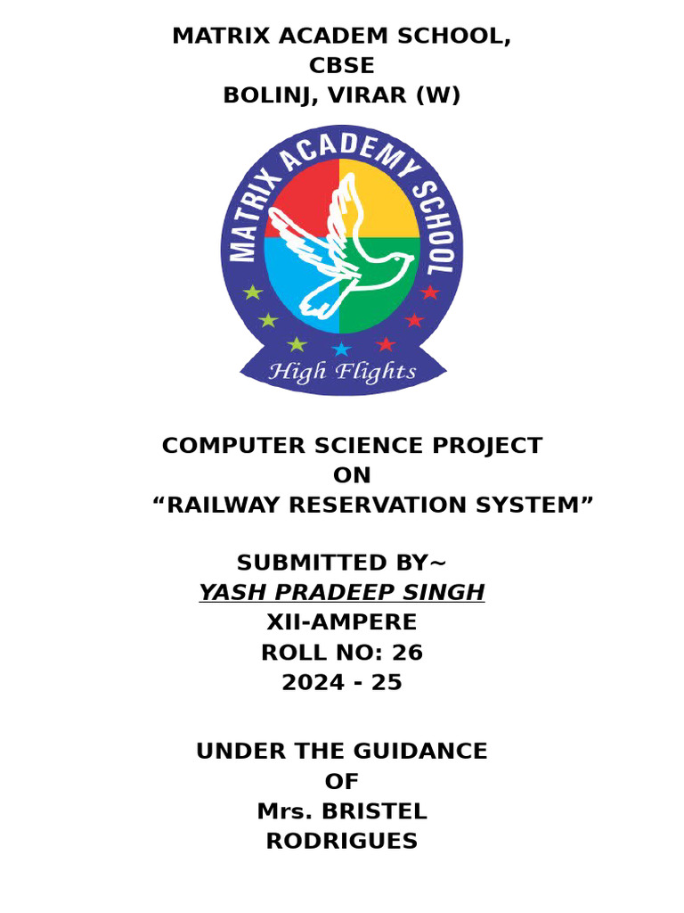 Cs Class 12 Project New | PDF