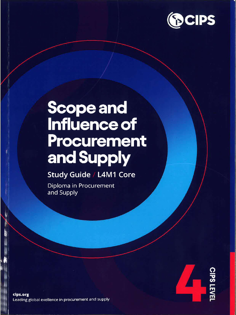 Scope and Influence of Procurement and Supply L4 M1 | PDF