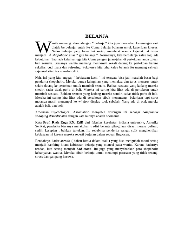 Kolom Koran BELANJA Hal 95 Ariel Fajar I | PDF