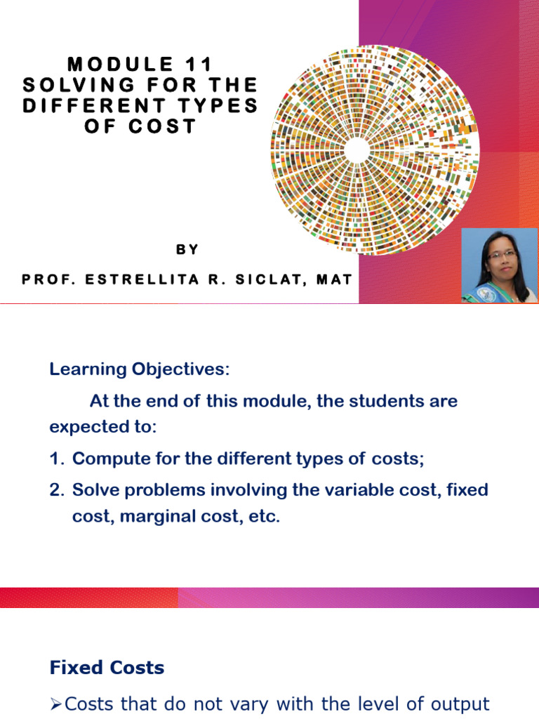Module 10 Variable Costs, Fixed Costs and Marginal Costs | PDF