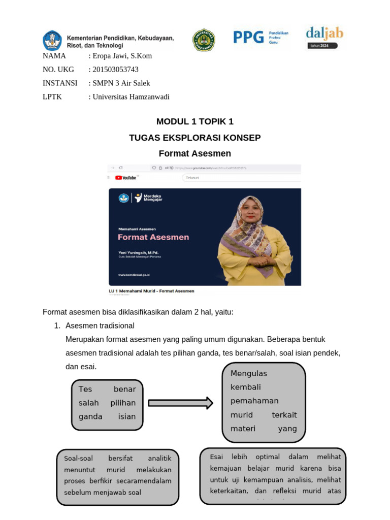 Format Asesmen | PDF