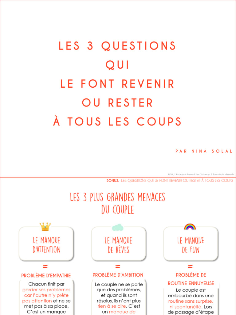 Les 3 Questions | PDF