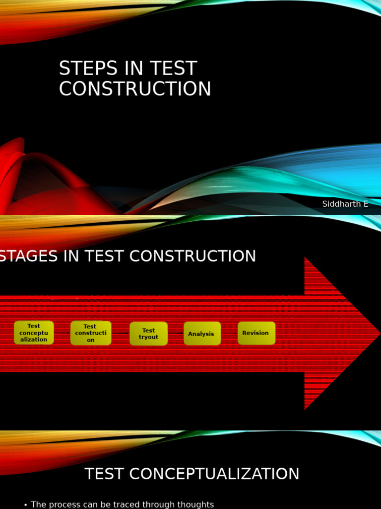 Steps in Test Construction FINAL | PDF