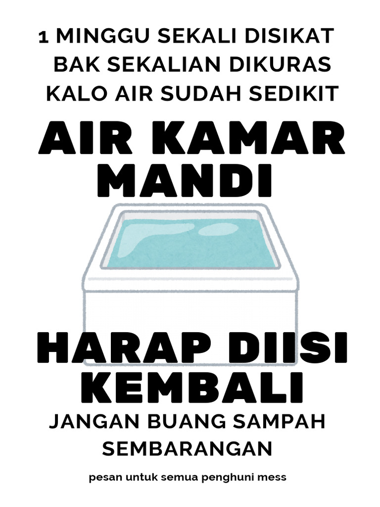 Attention Kamar Mandi | PDF