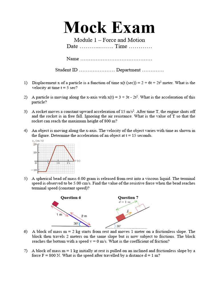 Phy 103 Mock | PDF