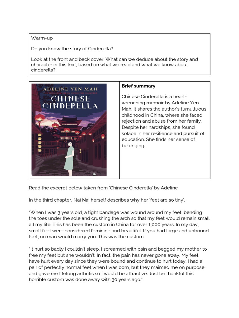 Chinese Cinderella Hyperdoc | PDF