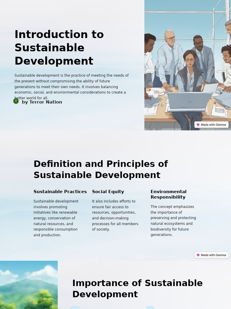 Introduction To Sustainable Development | PDF