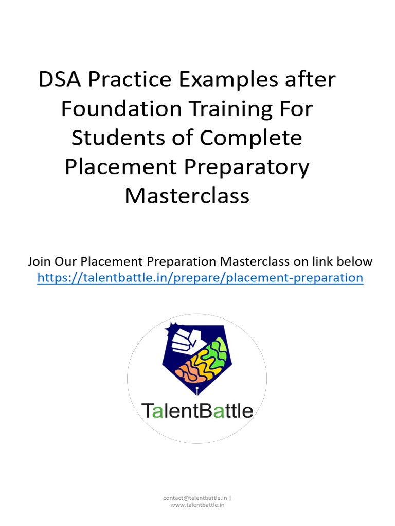 DSA Practice Problems | PDF