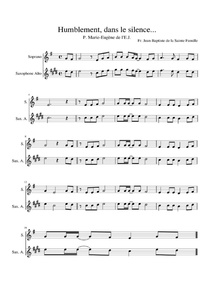 Humblement Dans Le Silence | PDF