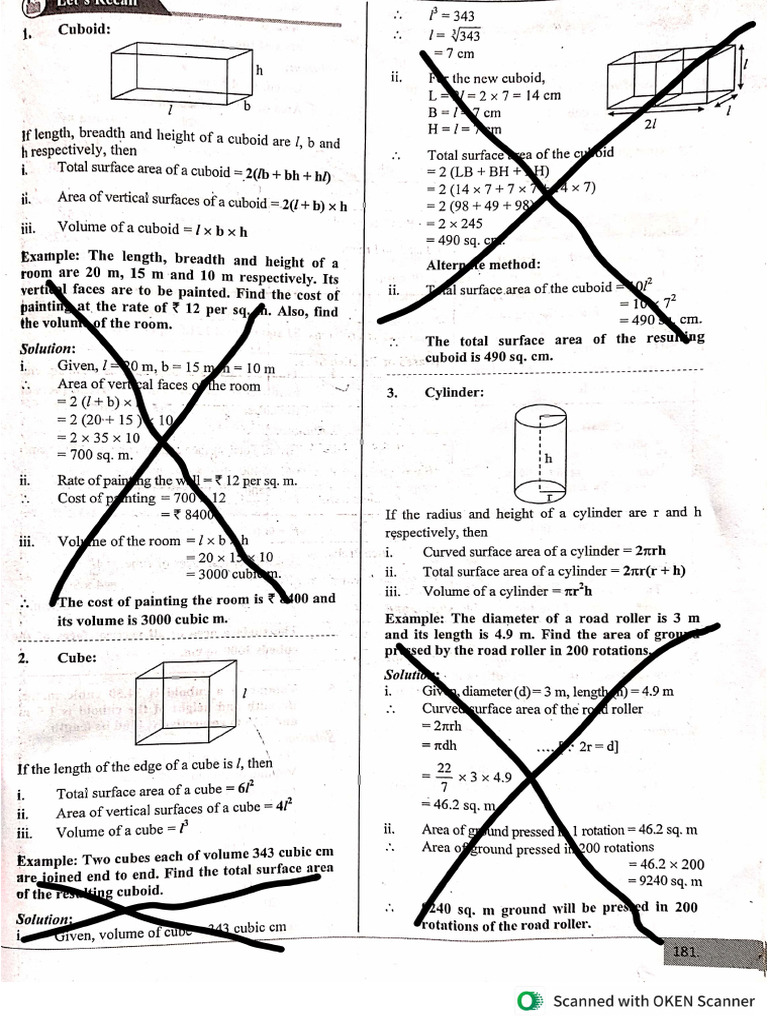 9th Surface Area and Volume | PDF