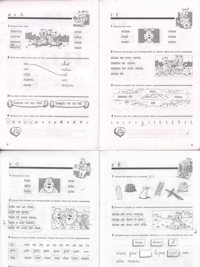 CP Francais Ratus Et Ses Amis Cahier de Lecture Hatier 1994 Copy 6 9 | PDF