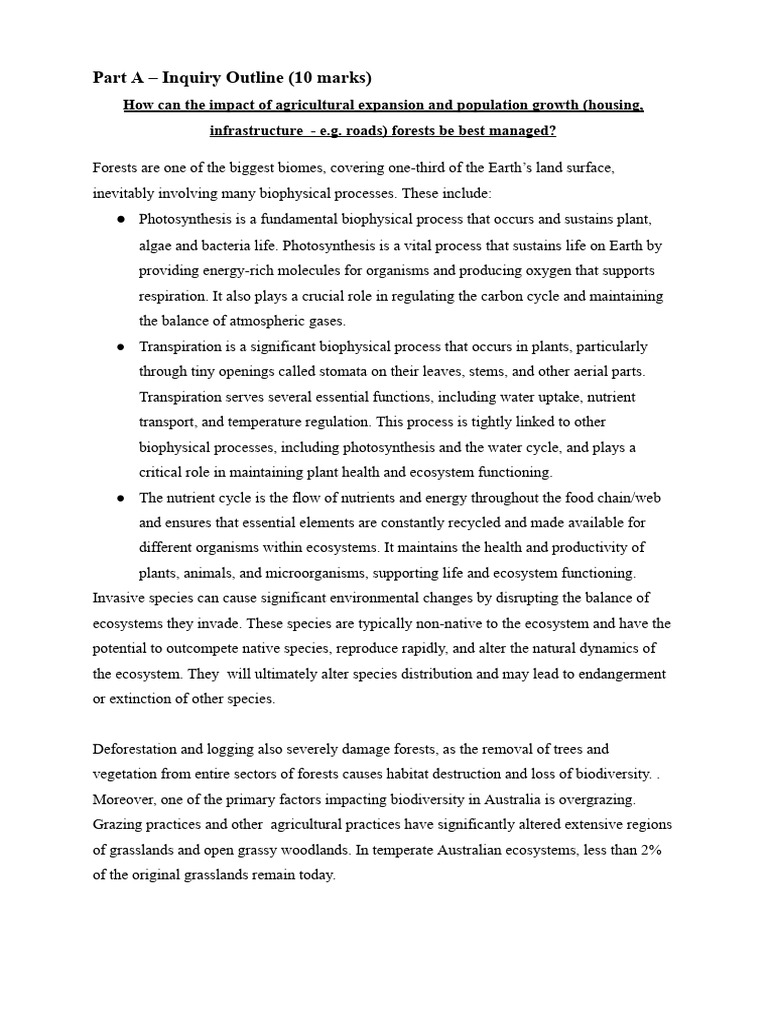 Managing Agricultural Impact on Forests | PDF | Ecosystem | Science ...