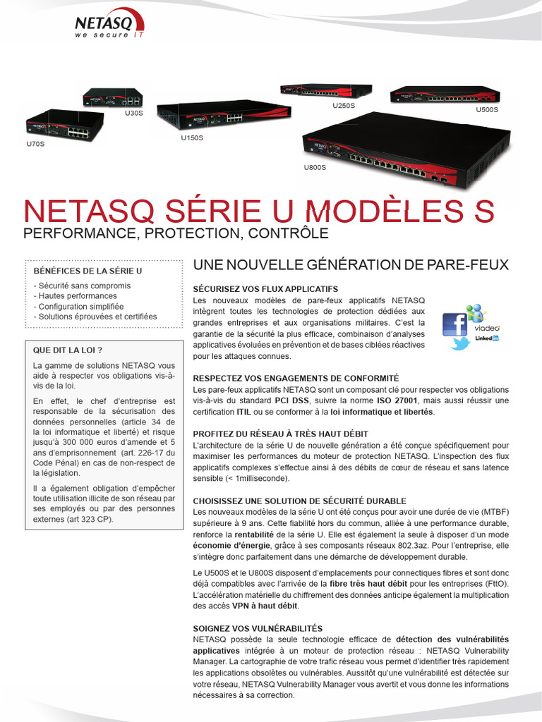NETASQ U250S Firewall | PDF