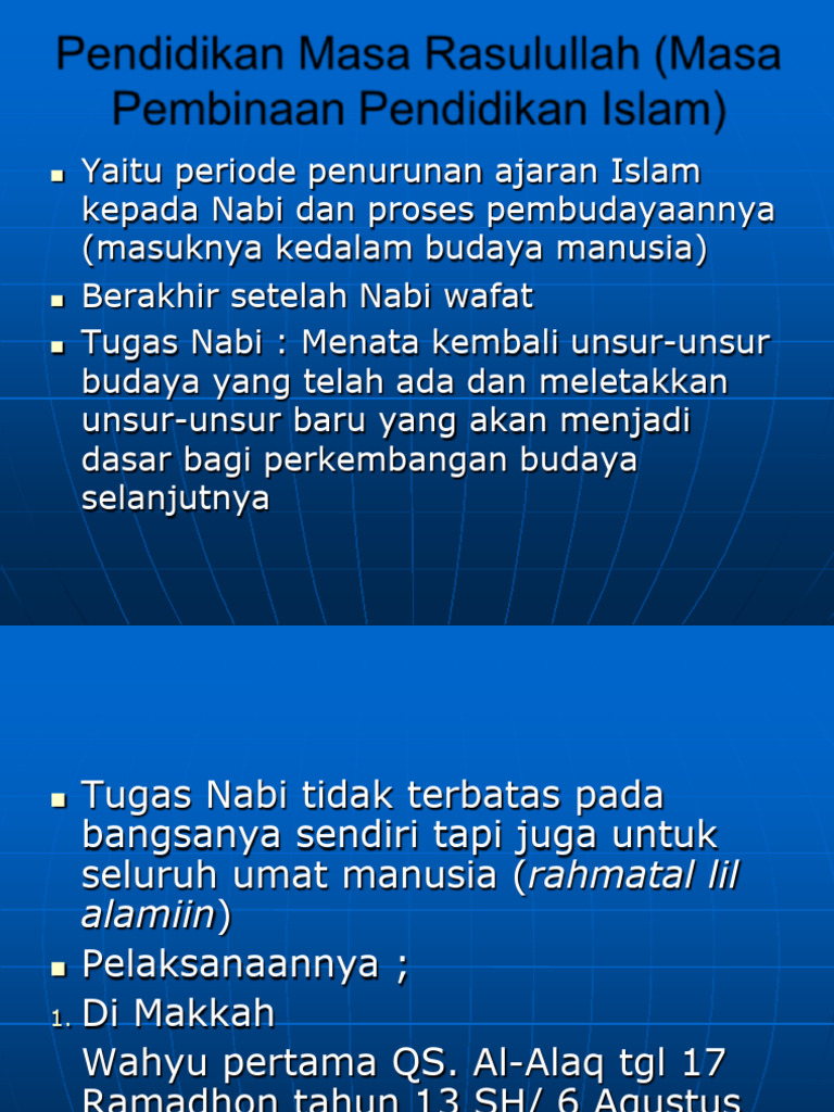 Pendidikan Islam MASA RASULULLAH | PDF