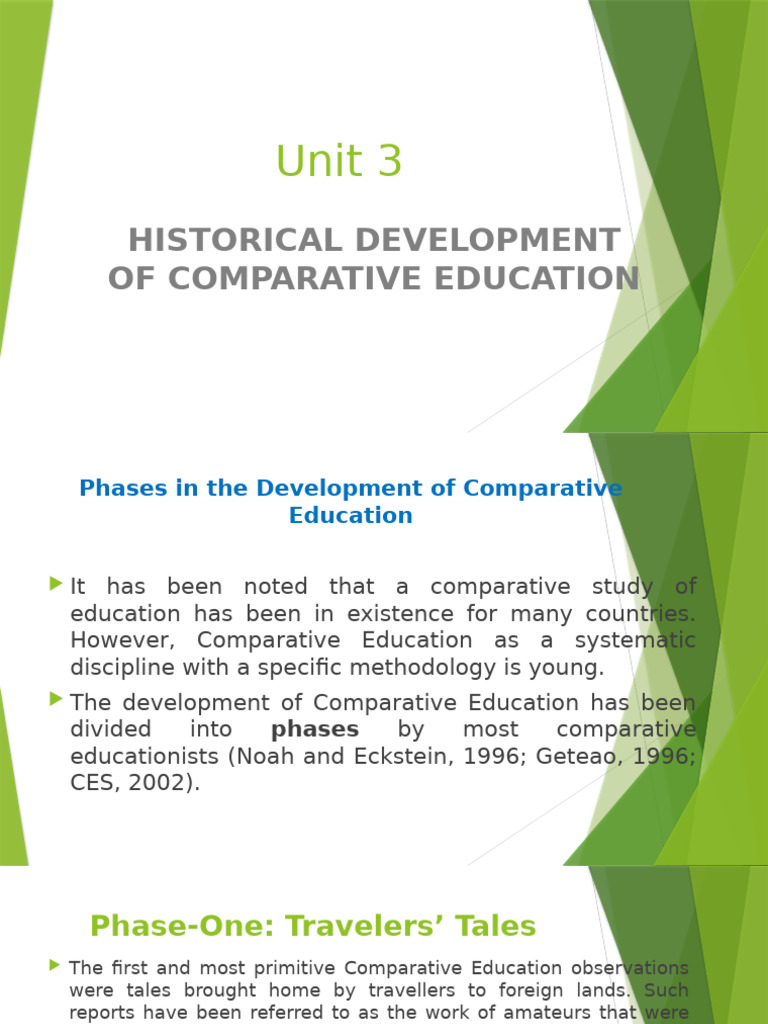 Part 2-Unit 3-Historical Development of Comparative Education | PDF