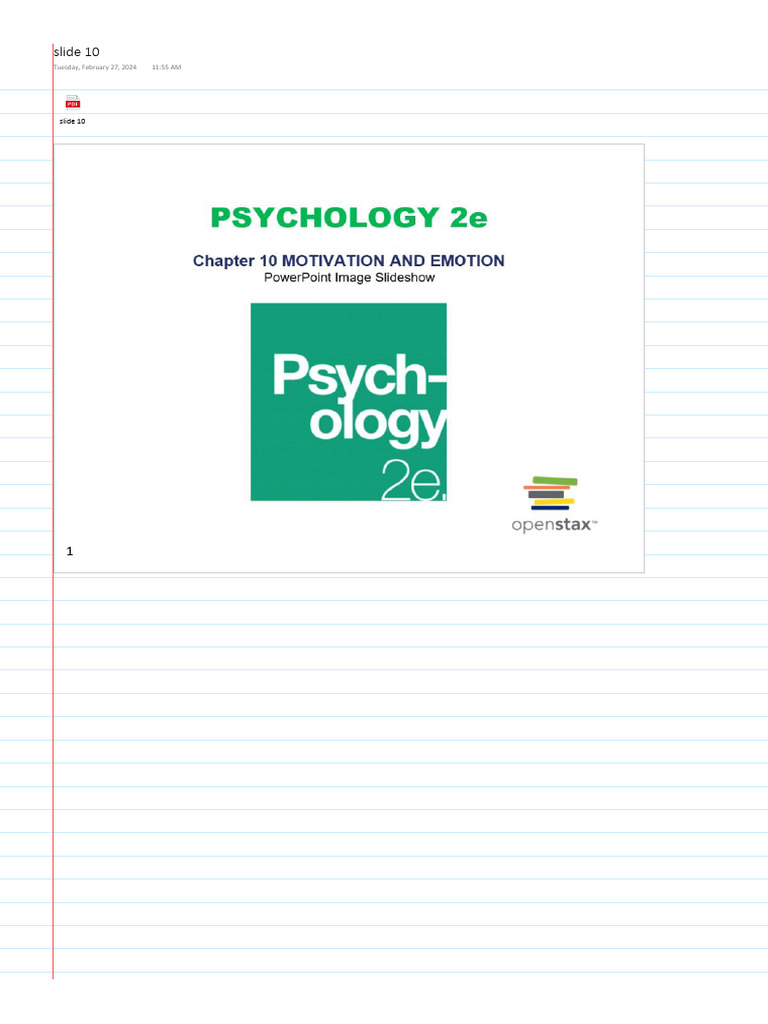Psychology 2e Chapter 10 | PDF