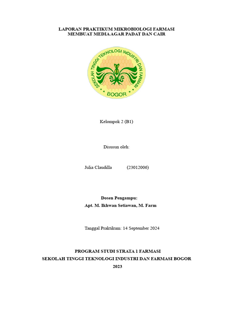 Modul 1 Mikrobiologi Julia C | PDF