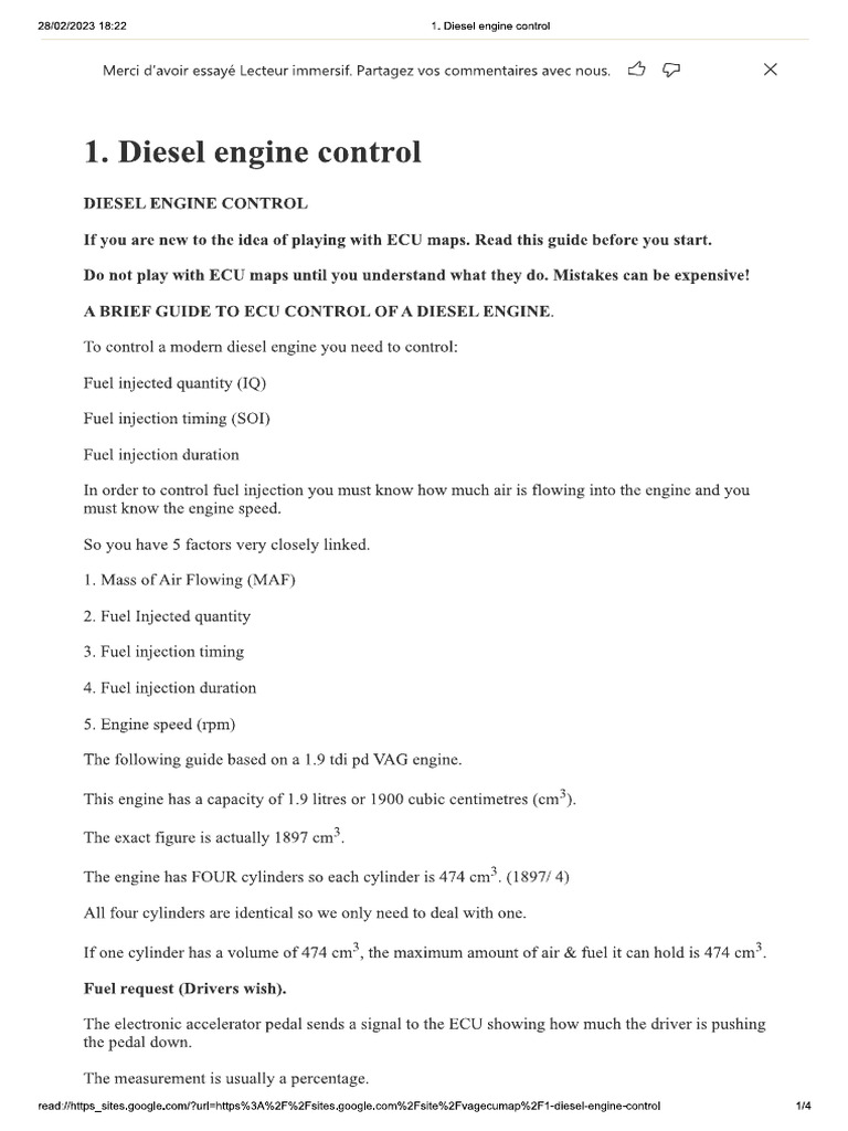 Diesel Engine Control | PDF
