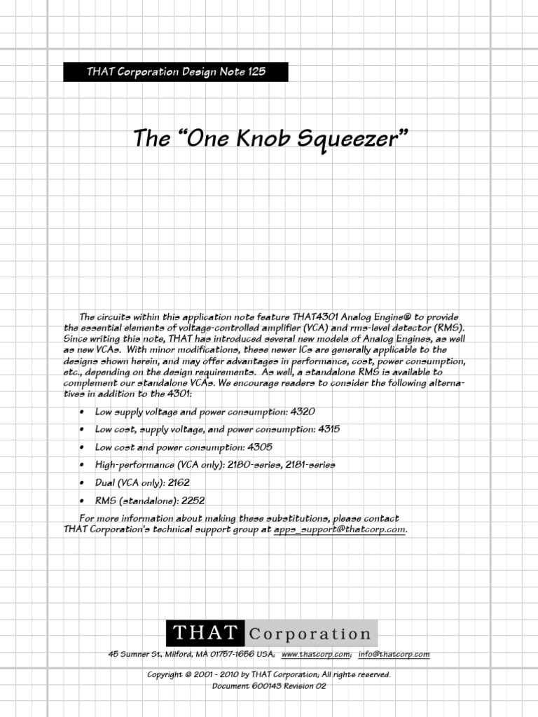 One Knob Comp | PDF