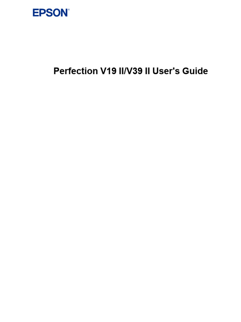 Epson Perfection V39 II User's Guide | PDF | Image Scanner | Color Balance