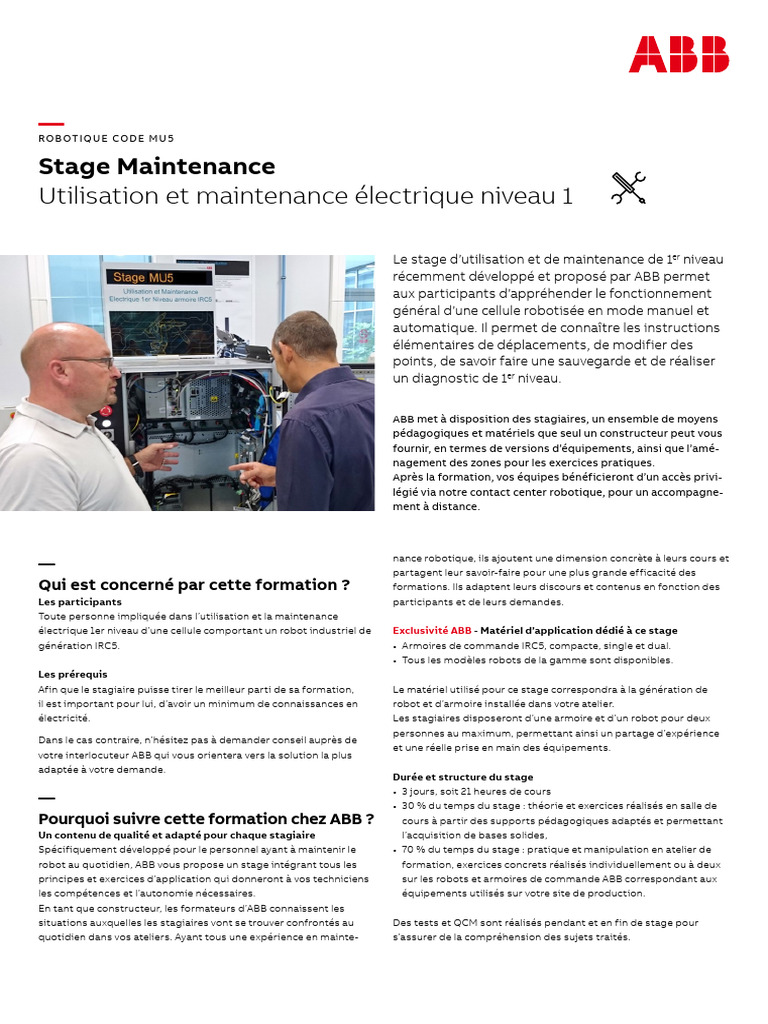 Utilisation Et Maintenance Electrique Niveau 1 | PDF