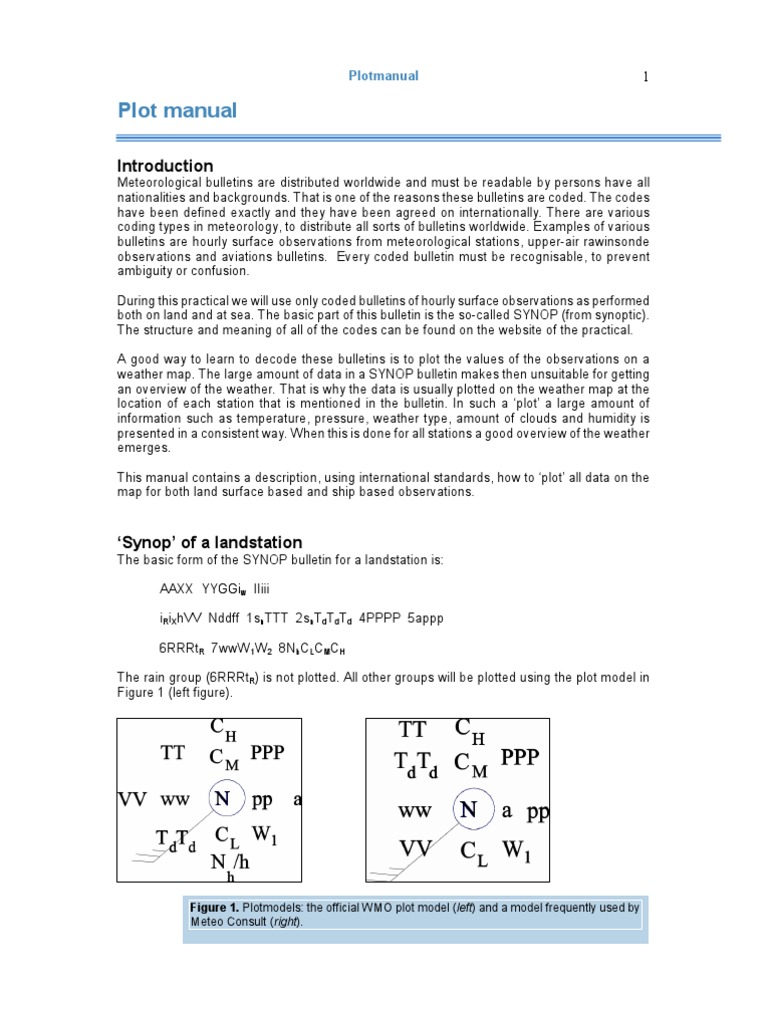Plot Synop and Ships | PDF | Meteorology | Atmospheric Sciences