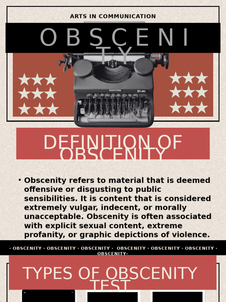 Obscenity Pdf