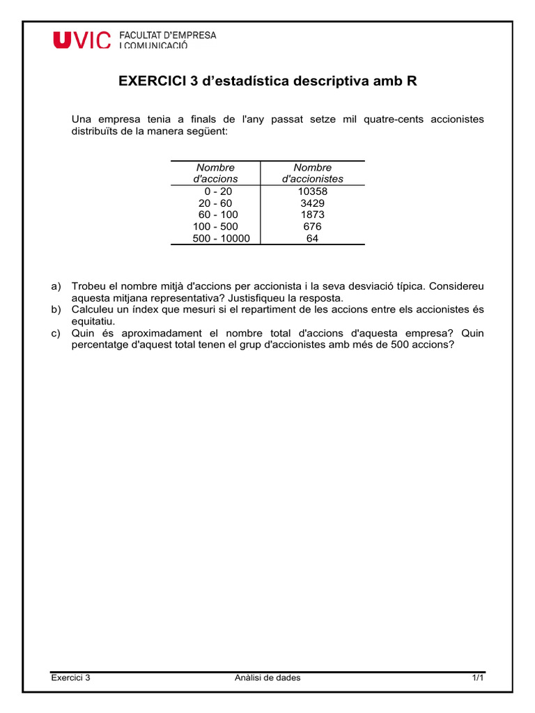 Exercici 3 Descriptiva | PDF