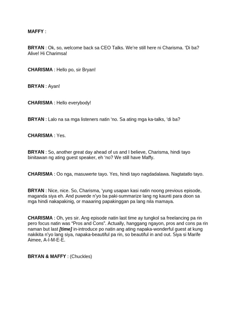 Ep 3 script - Partial | PDF