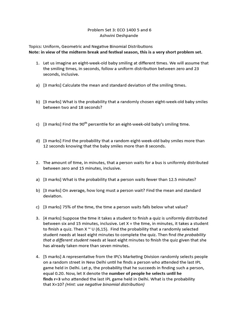 Problem Set 3 | PDF