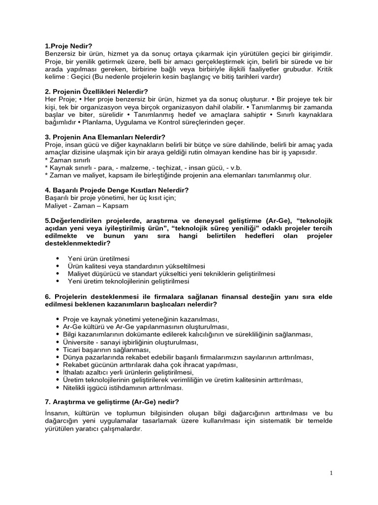 Proje Yonetimi Dersi Notlari 4 1 | PDF