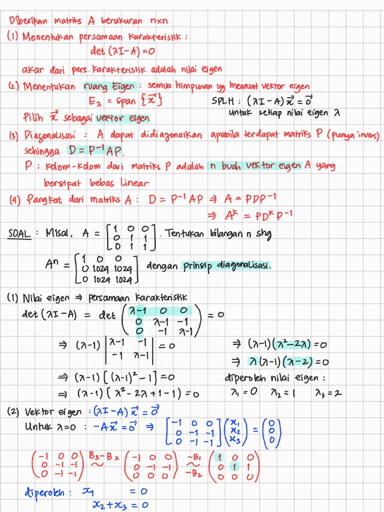 Latihan Nilai Eigen Dan Vektor Eigen | PDF