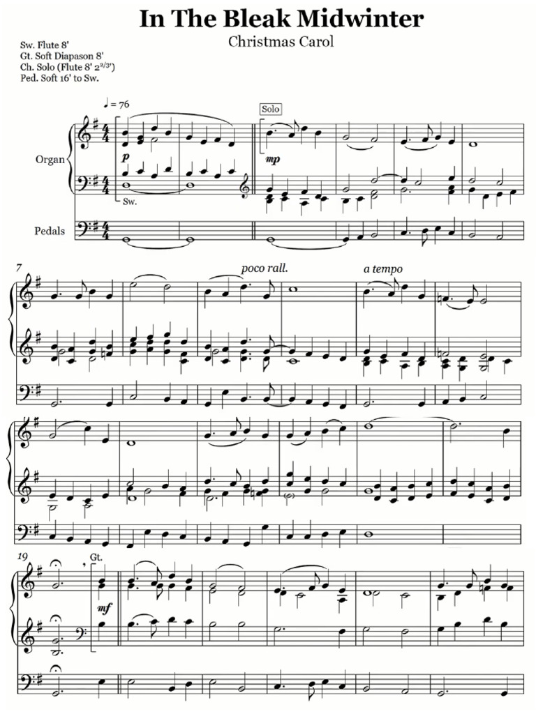 In The Bleak Midwinter (Christmas Carol) - Harold Darke | PDF