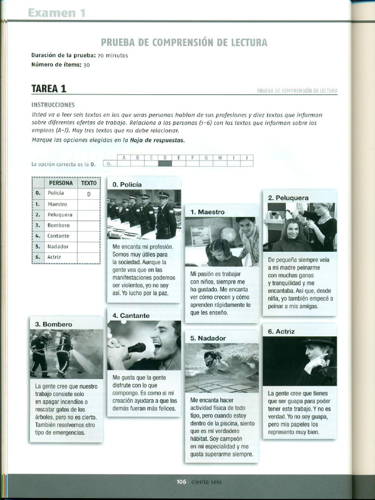 Examen DELE B1 Lectura | PDF