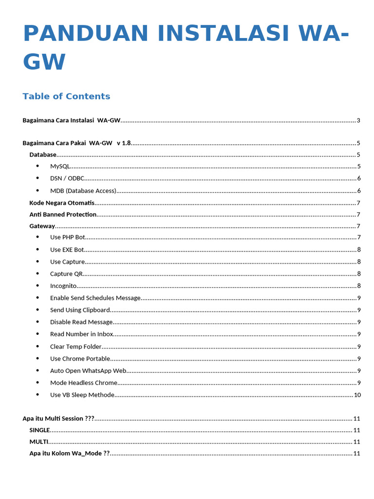 -- Panduan Instalasi WA-GW | PDF