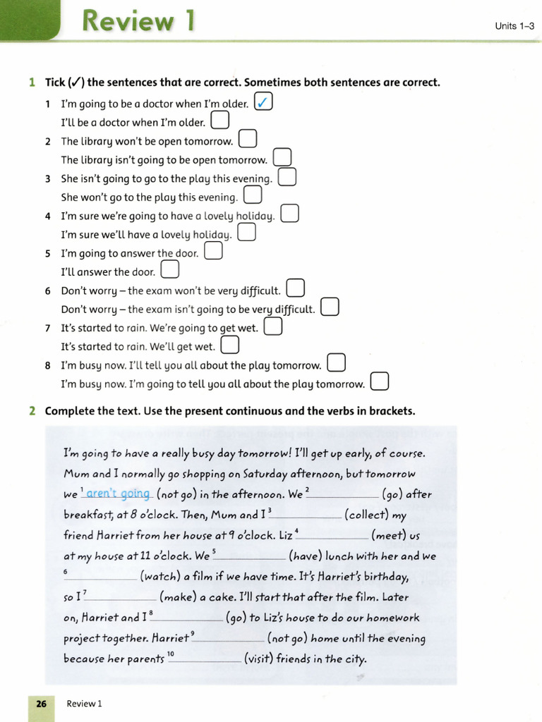 Grammar Friends 5 Review 1 | PDF