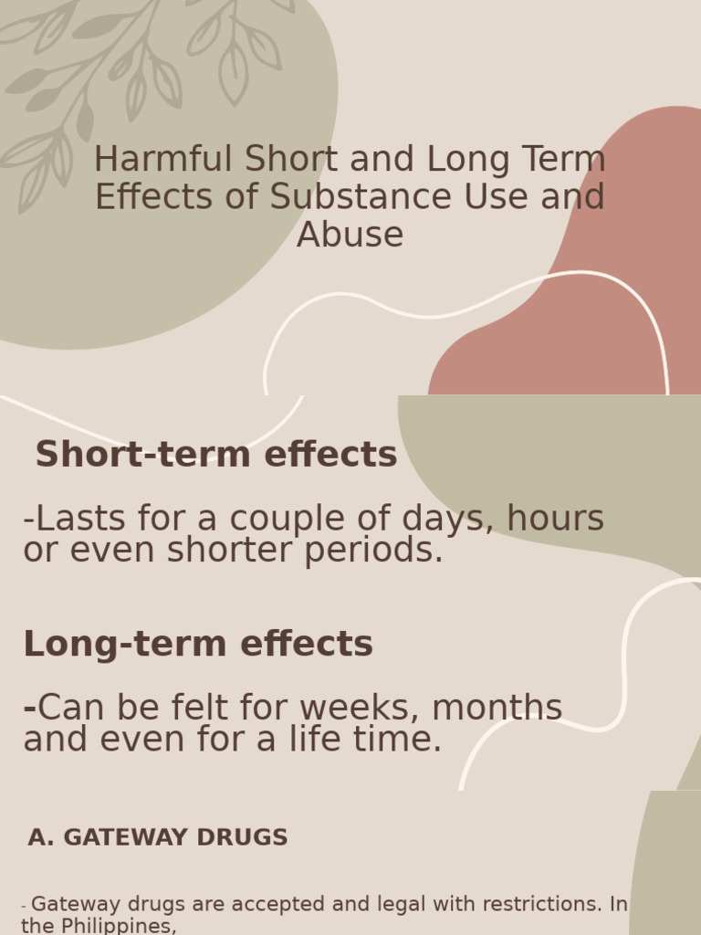 Harmful Short and Long Term Effects of Substance | PDF | Body Language ...