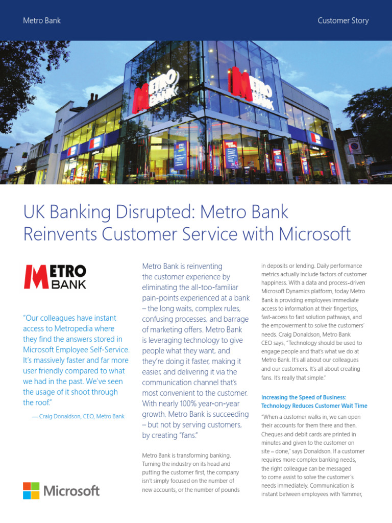 Metro Bank Customer Story | PDF