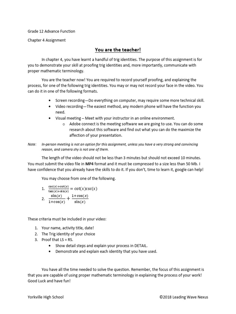 Chapter 4 Assignment | PDF