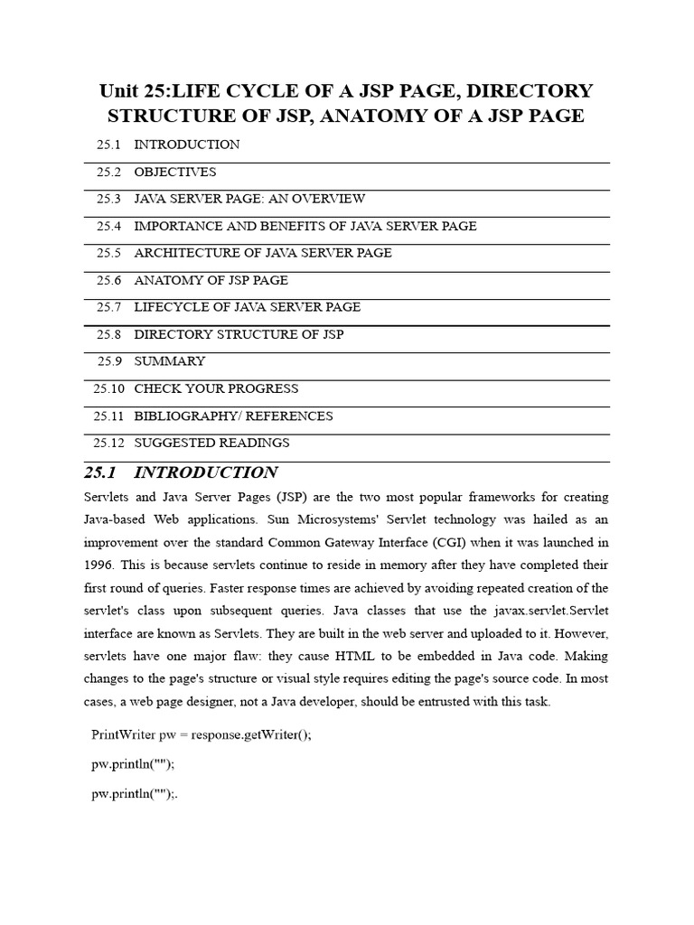 25 Life Cycle of A JSP Page, Directory Structure of JSP, Anatomy of A ...