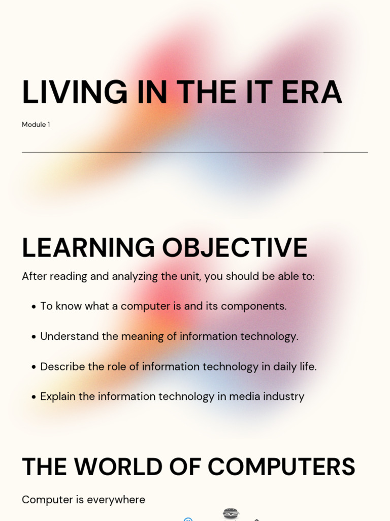 Module 1 Information Technology in Everyday Life | PDF