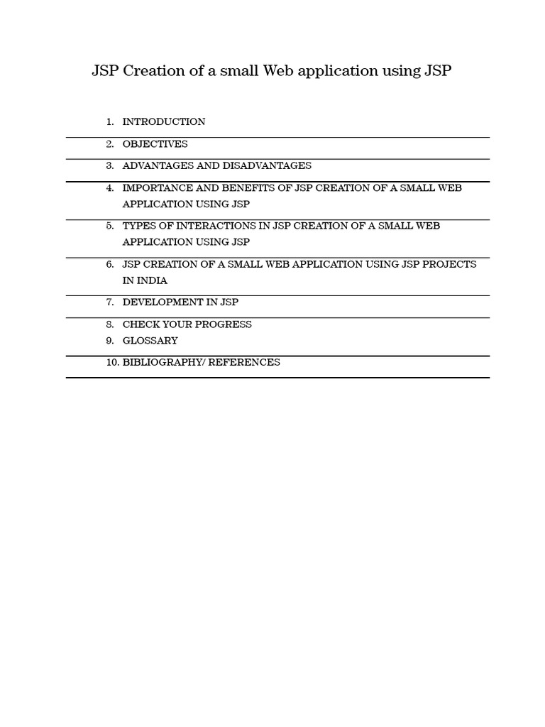 27 JSP Creation of A Small Web Application Using JSP | PDF