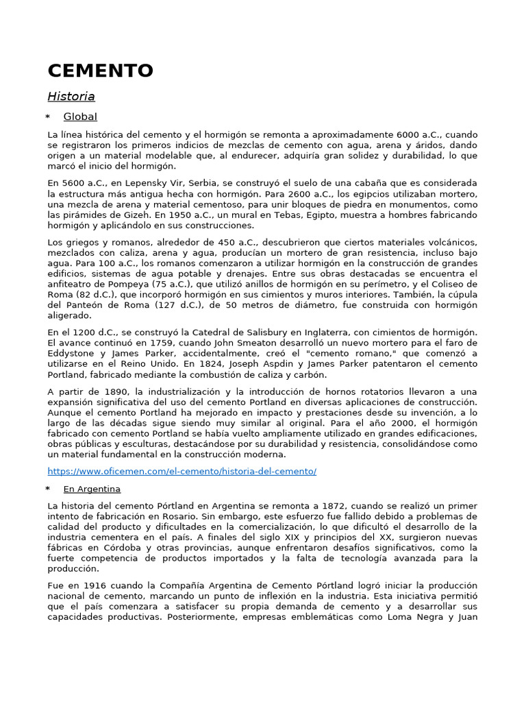 CEMENTO | PDF