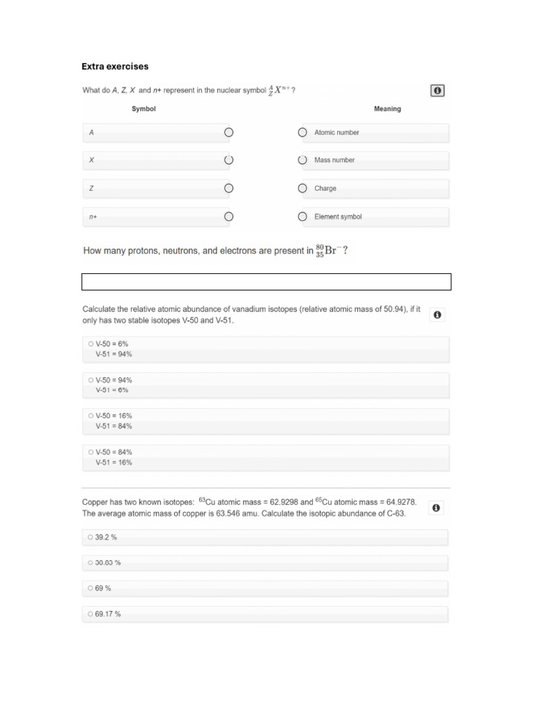 Extra Exercises | PDF