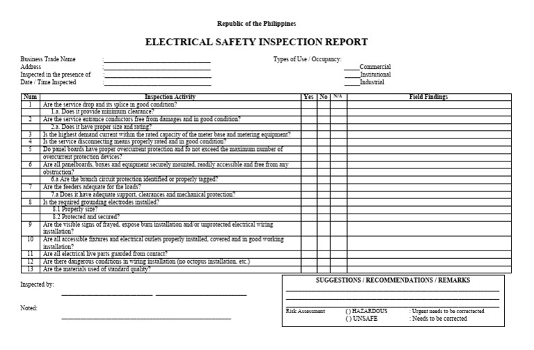 Electrical inspection | PDF