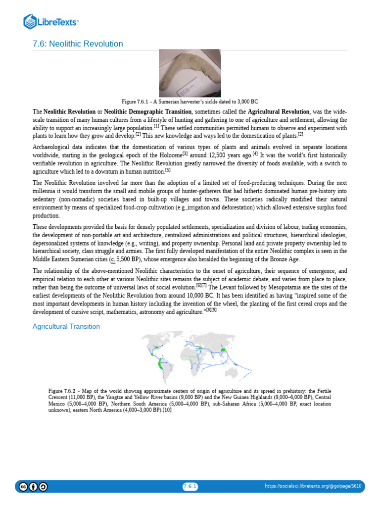 7.06 Neolithic Revolution | PDF